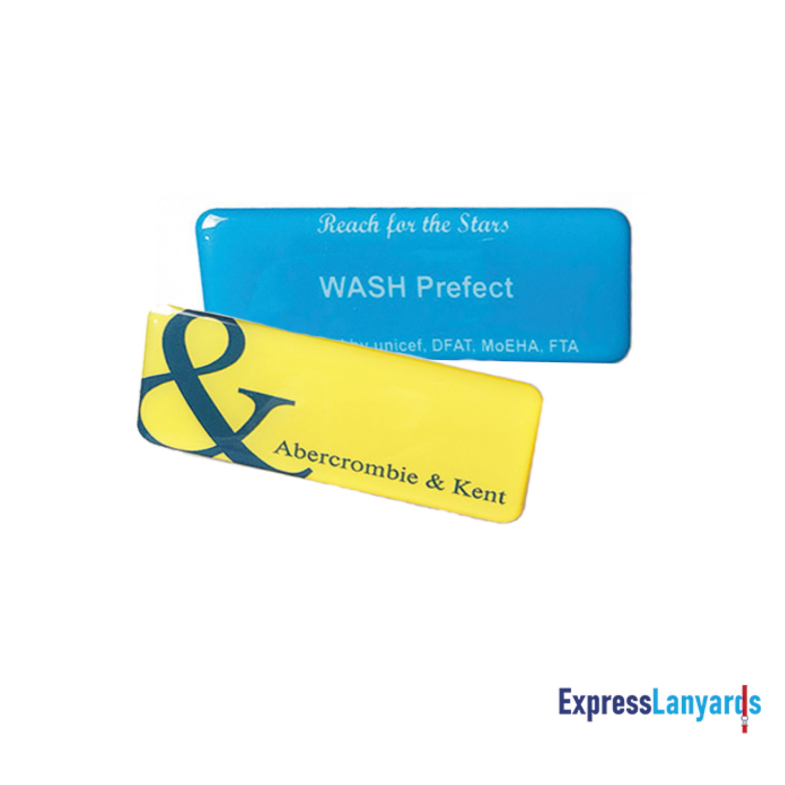 Australian Made staff badge epoxy resin dome finish | Express Lanyards