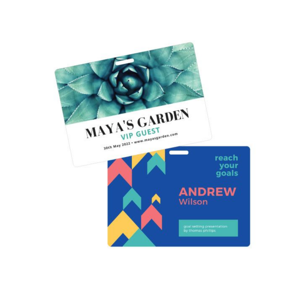 Pocketless Event Name Tag 105 x 74mm Landscape - Express Lanyards