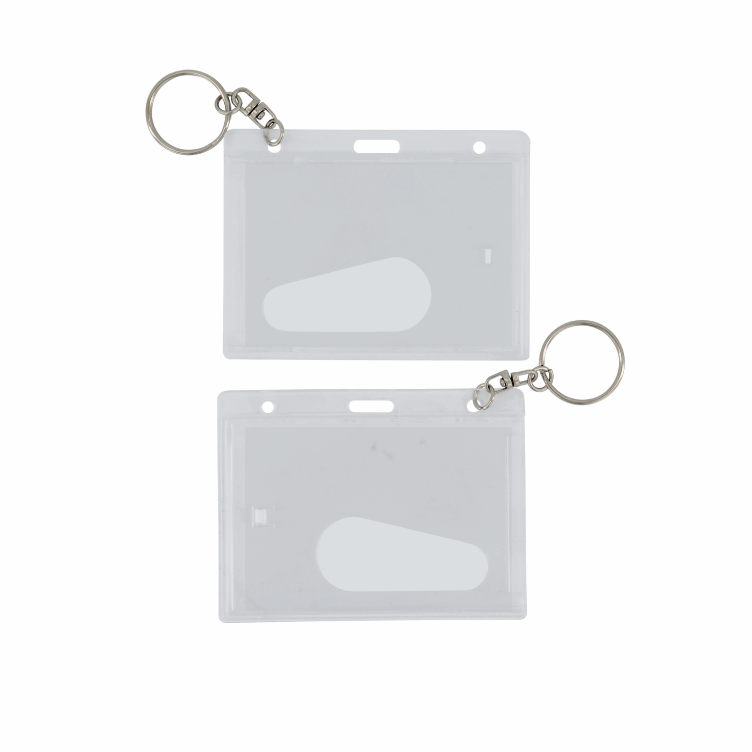 Heavy Duty Security ID Card Holder with Keyring - Express Lanyards