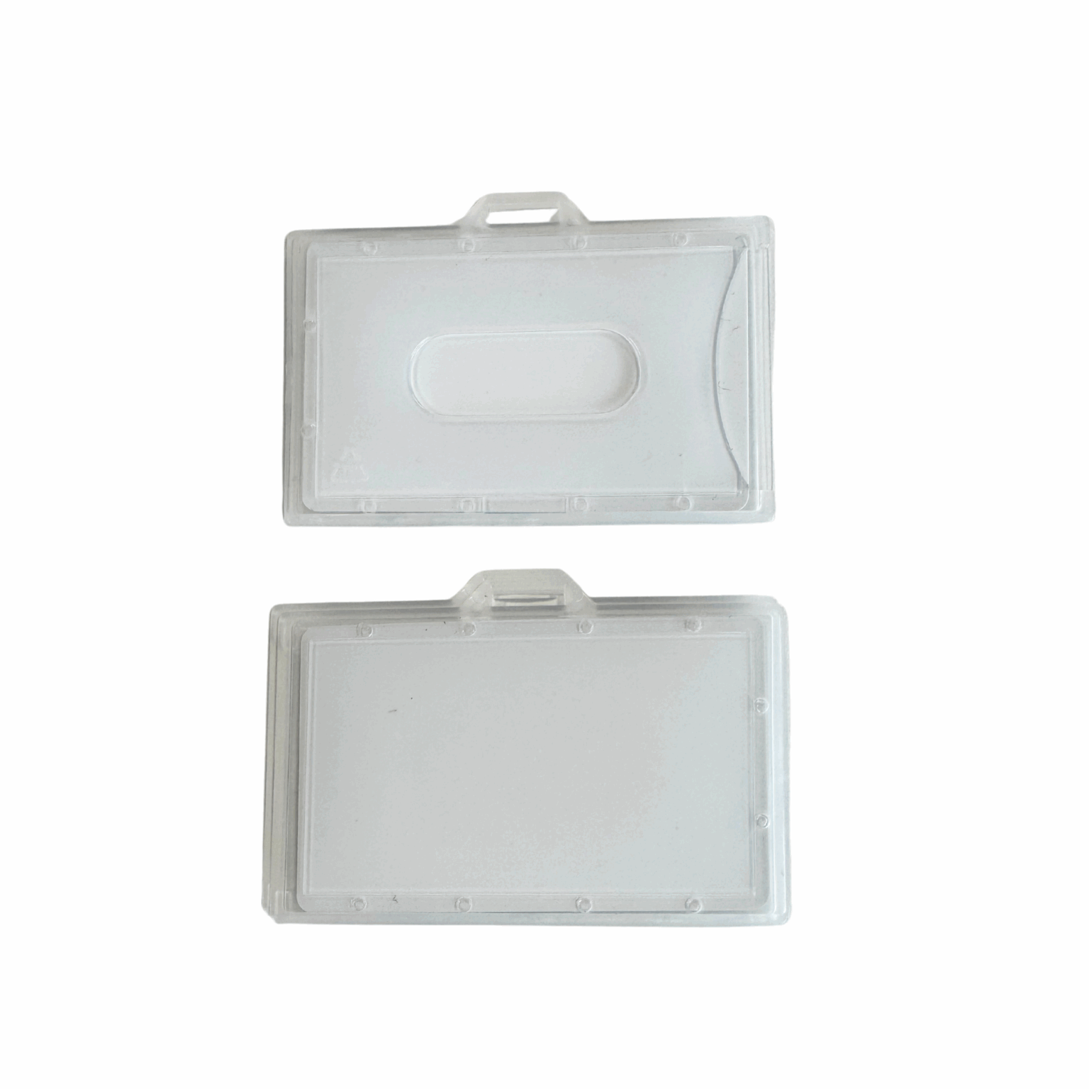 Heavy Duty Frosted Security ID card holder with Vinyl Strap Loop ...