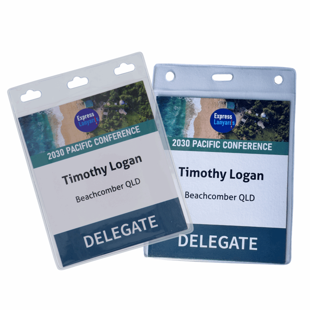Ready to Wear Conference Name Tag 95 x 113mm Portrait - Express Lanyards