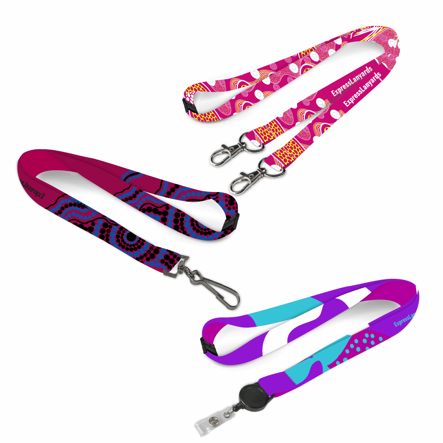 Local Sublimated Lanyard Full Colour with Breakaway - Express Lanyards